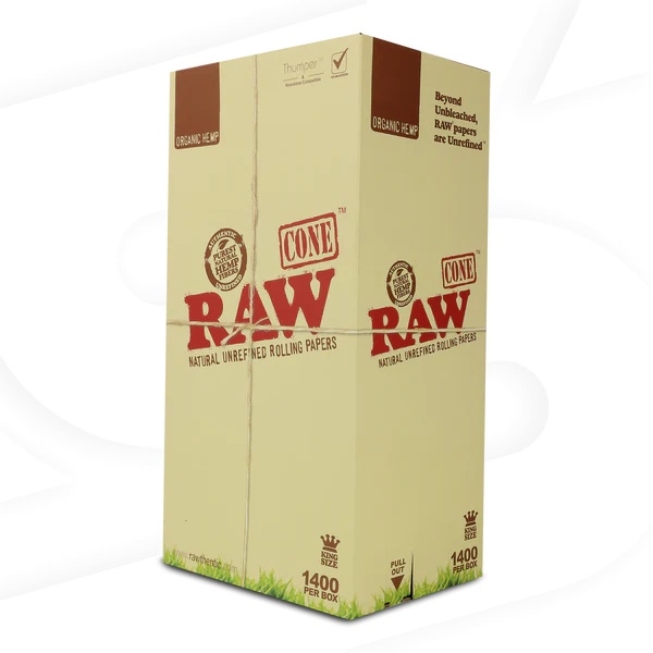 RAW ORGANIC KING SIZE CONES | BULK BOX | 1400 CONE/PACK – Ralphy's World